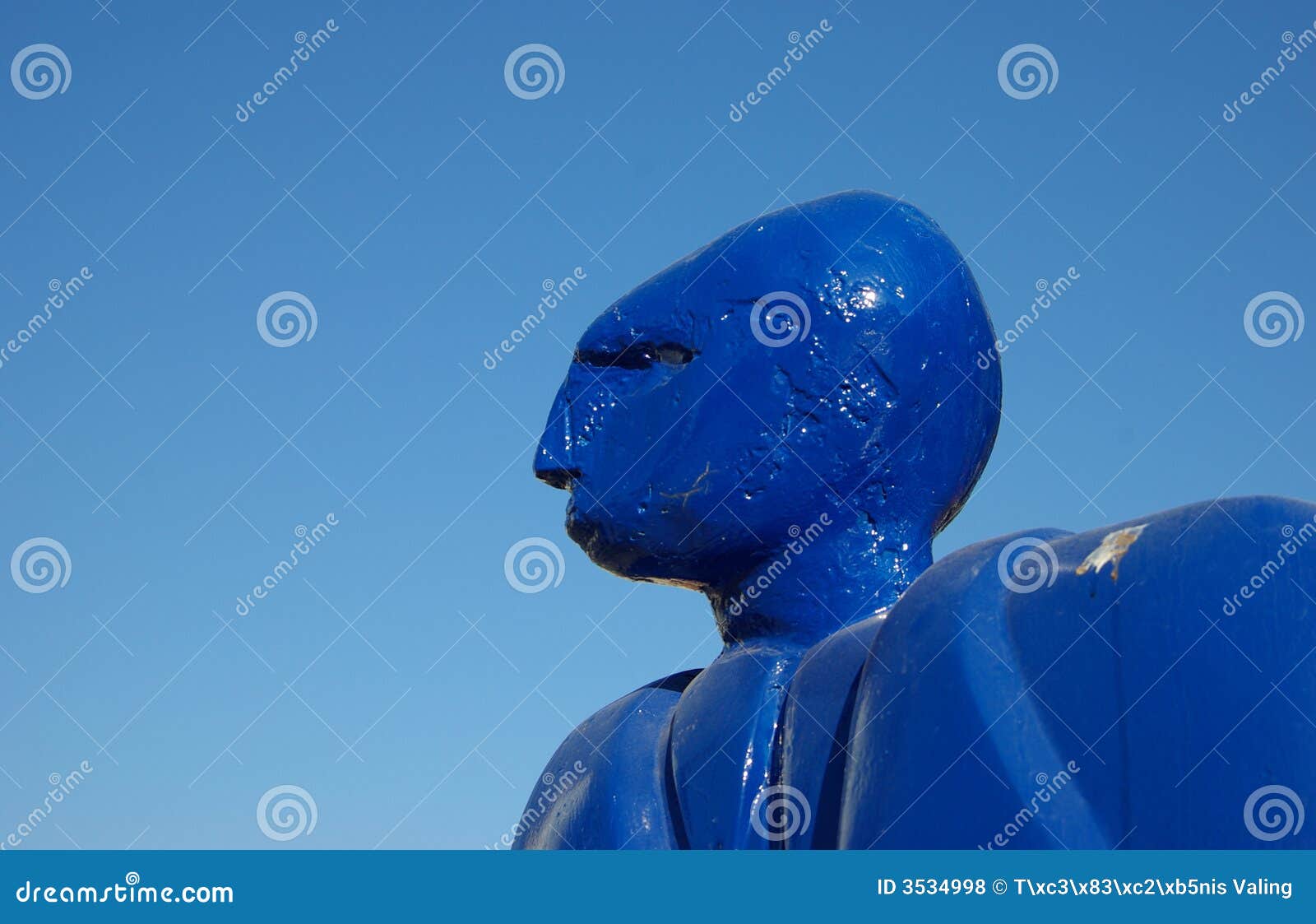 Blue man editorial stock photo. Image of blue, artwork - 3534998