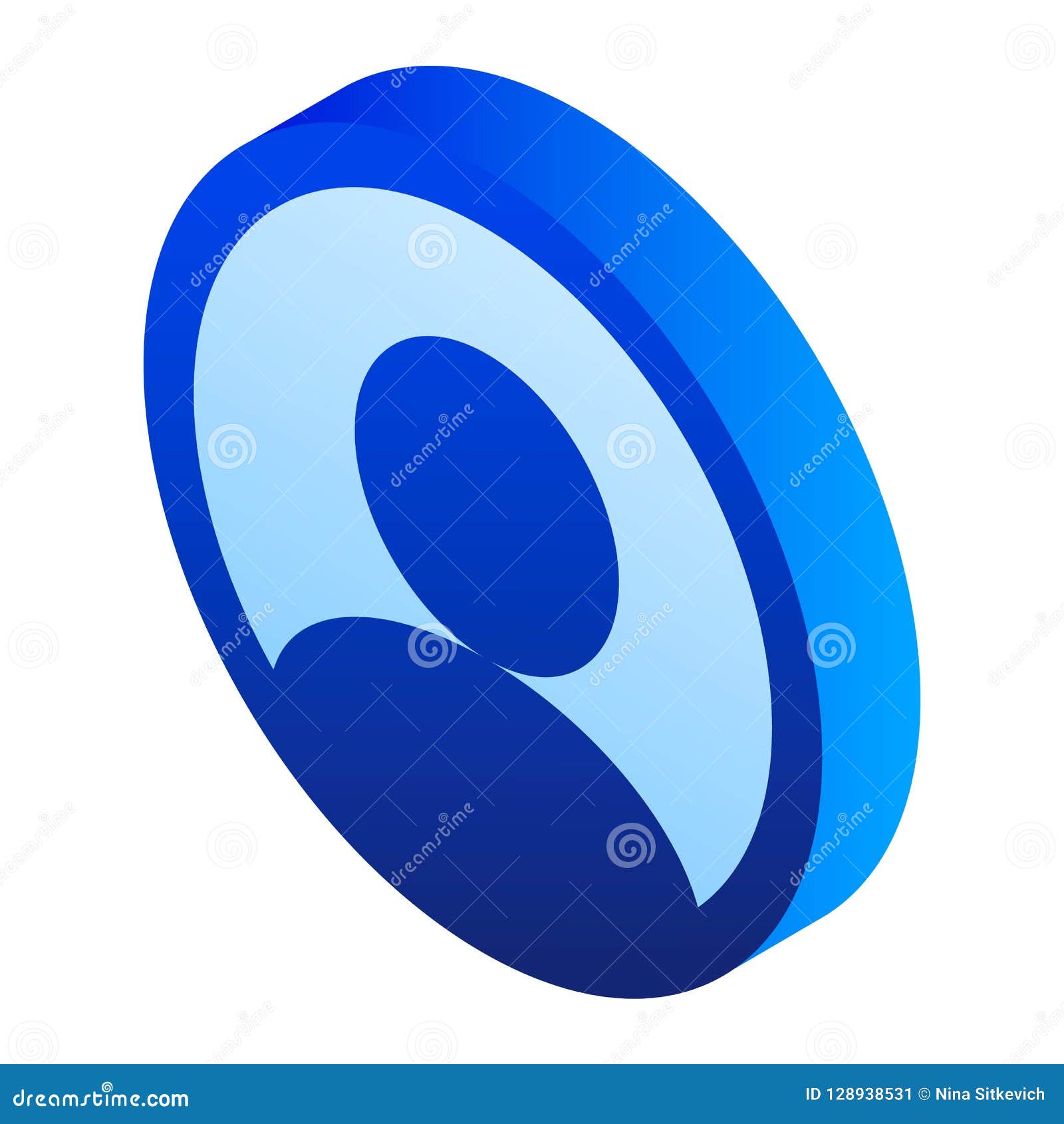 Blue Man Avatar Icon, Isometric Style Stock Vector - Illustration of ...