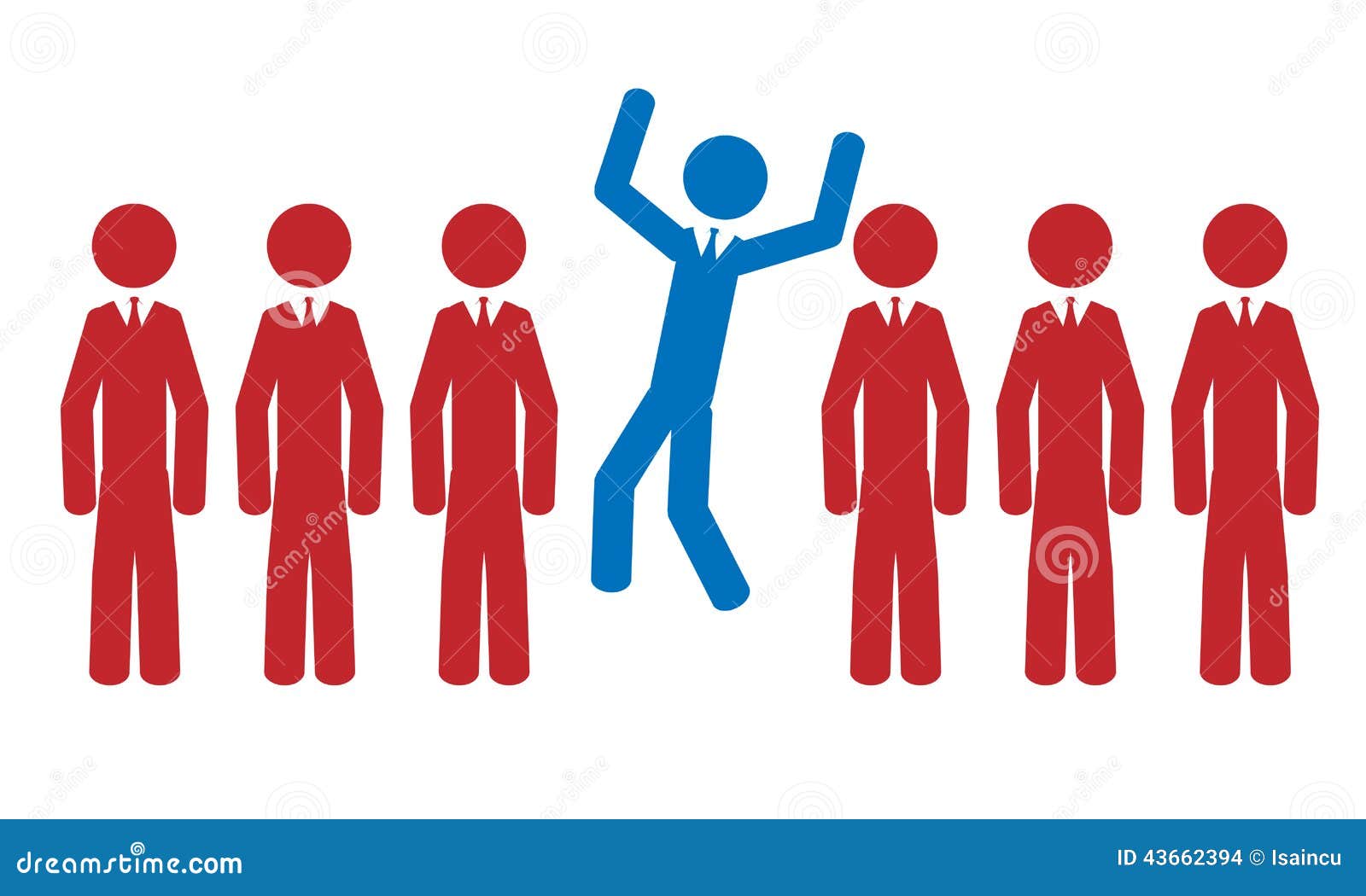 The blue man stock vector. Illustration of competition - 43662394