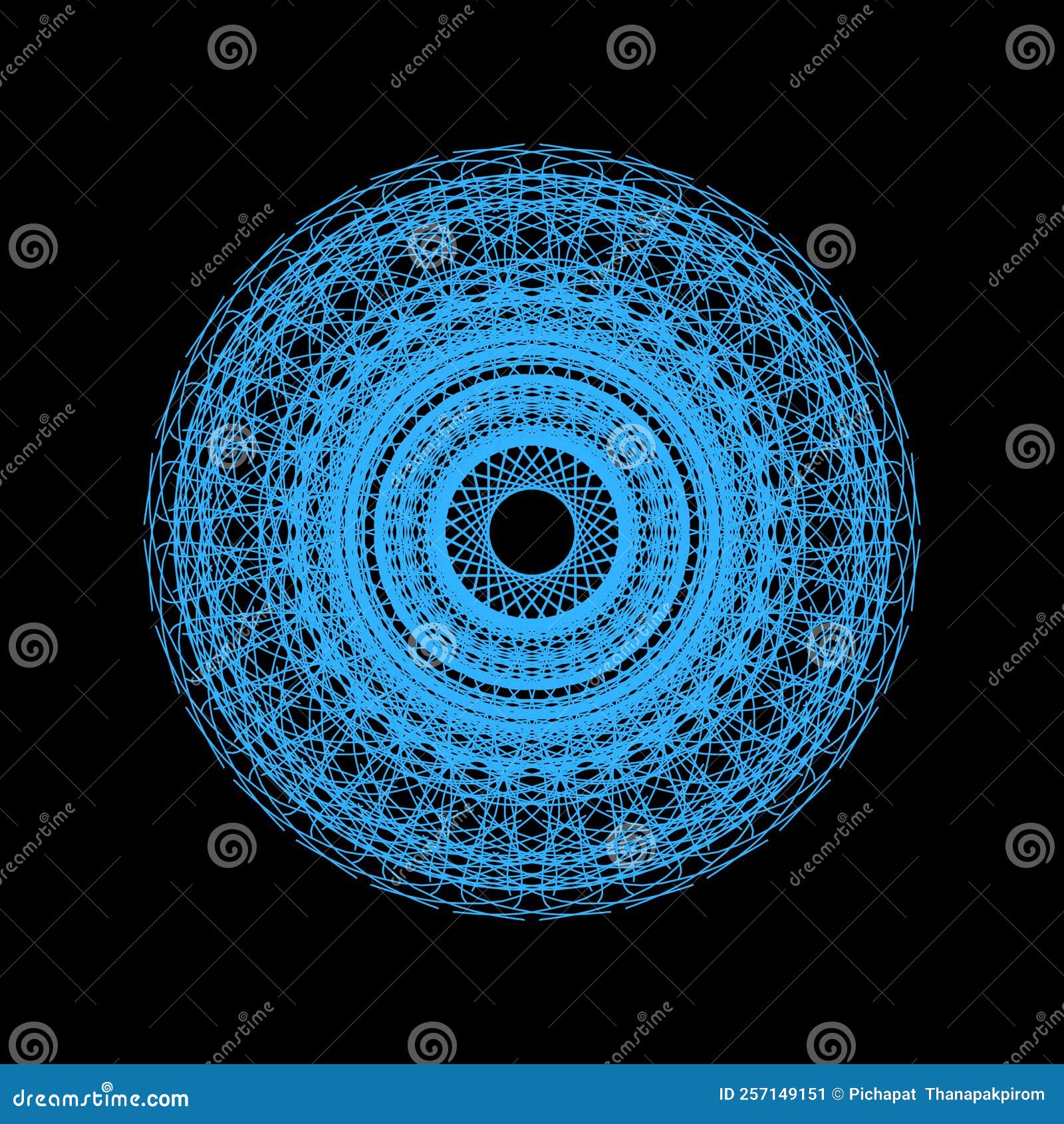 Illustration of Blue Mandala Pattern Stock Illustration - Illustration ...