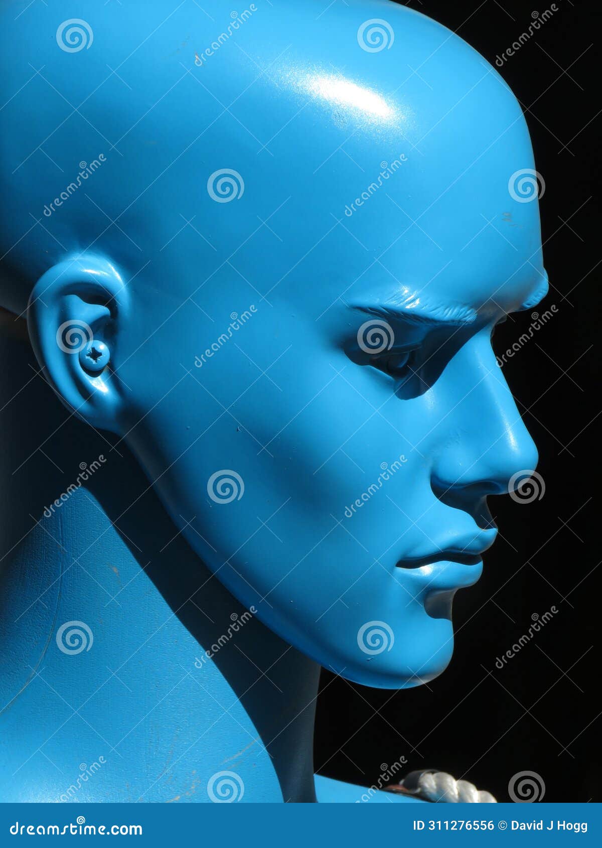 Feeling Blue for a Mannequin Stock Photo - Image of sculpture, nose ...