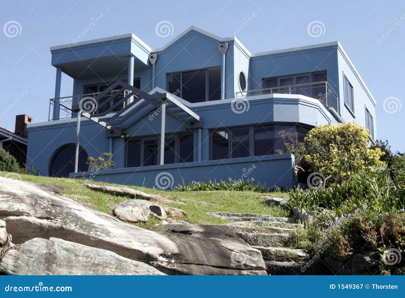 Blue Mansion stock image. Image of architecture, house - 1549367