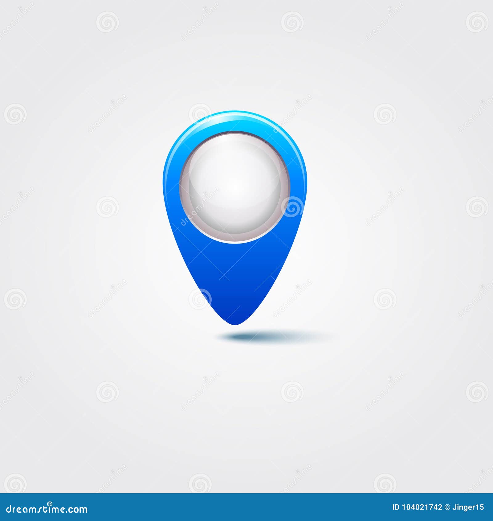 Blue Map Marker Vector Illustration Isolated On White Bacground For ...