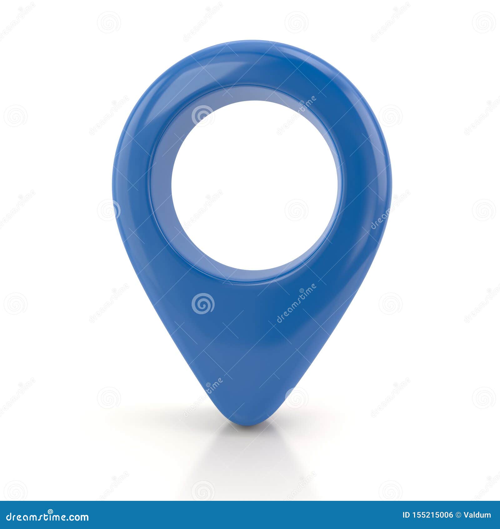 Blue Map Pin 3d Illustration Stock Illustration - Illustration of place ...