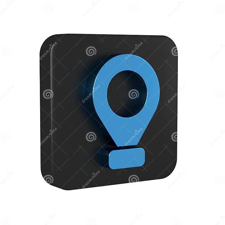 Blue Map Pin Icon Isolated on Transparent Background. Navigation ...