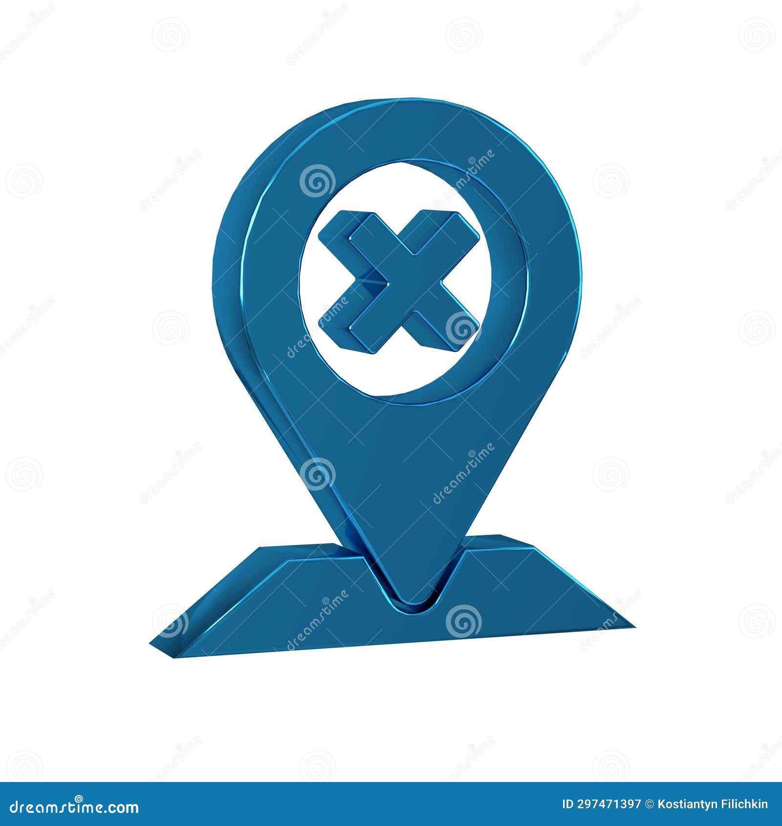 Blue Map Pin Icon Isolated on Transparent Background. Navigation ...