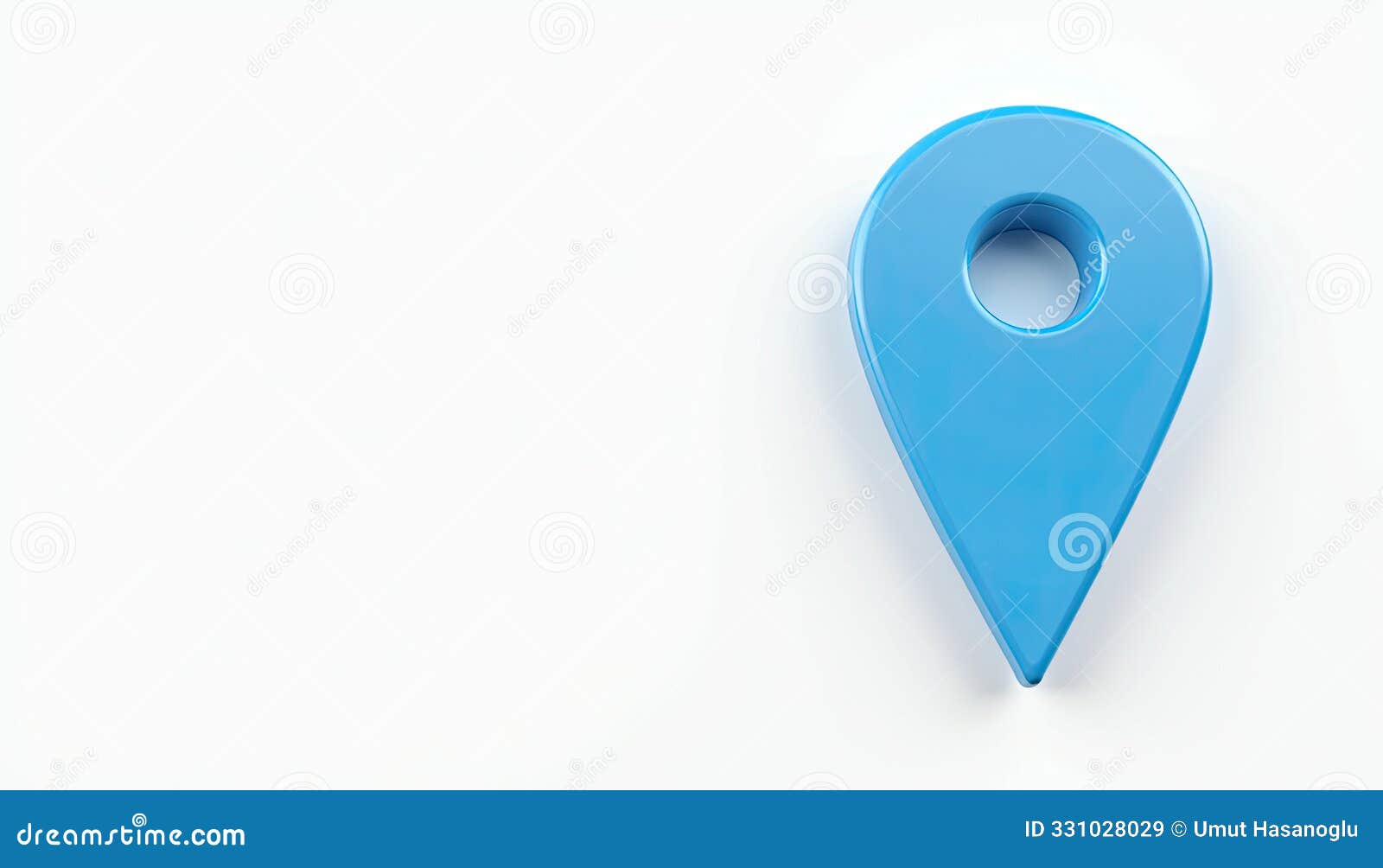 A Blue Map Pin Icon on a Plain White Background, Symbolizing Location ...