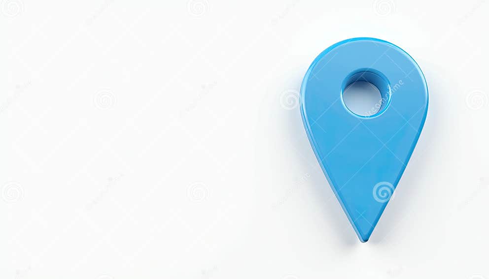 A Blue Map Pin Icon on a Plain White Background, Symbolizing Location ...
