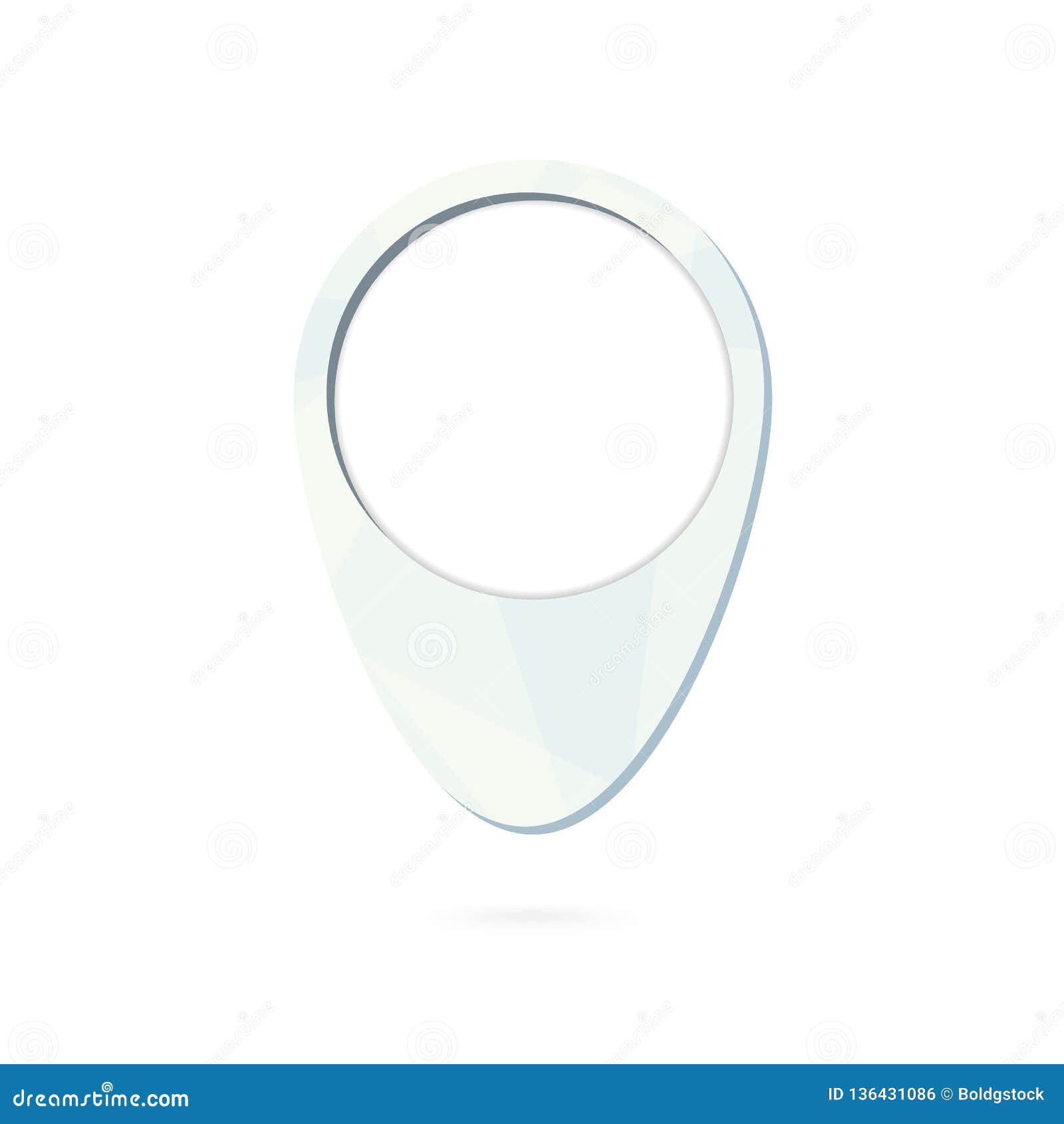 Blue Map Point Symbol. Map Marker with Shadow Stock Vector ...