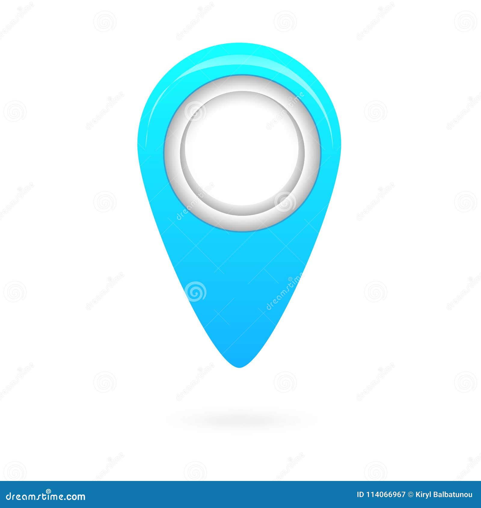 Blue Map Pointer Icon, GPS Location Symbol, Navigations Sign. Stock ...