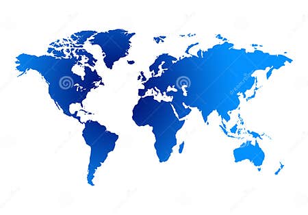Blue map of the world stock illustration. Illustration of countries ...