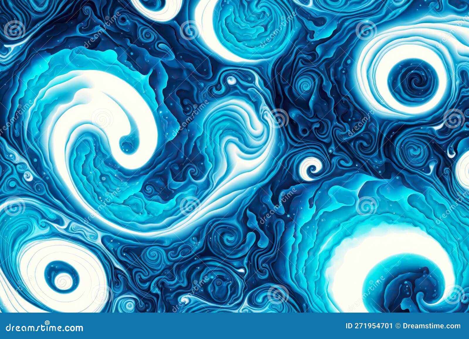 Blue Marble Acrylic Seamless Pattern with Water Wave and Swirl Texture ...