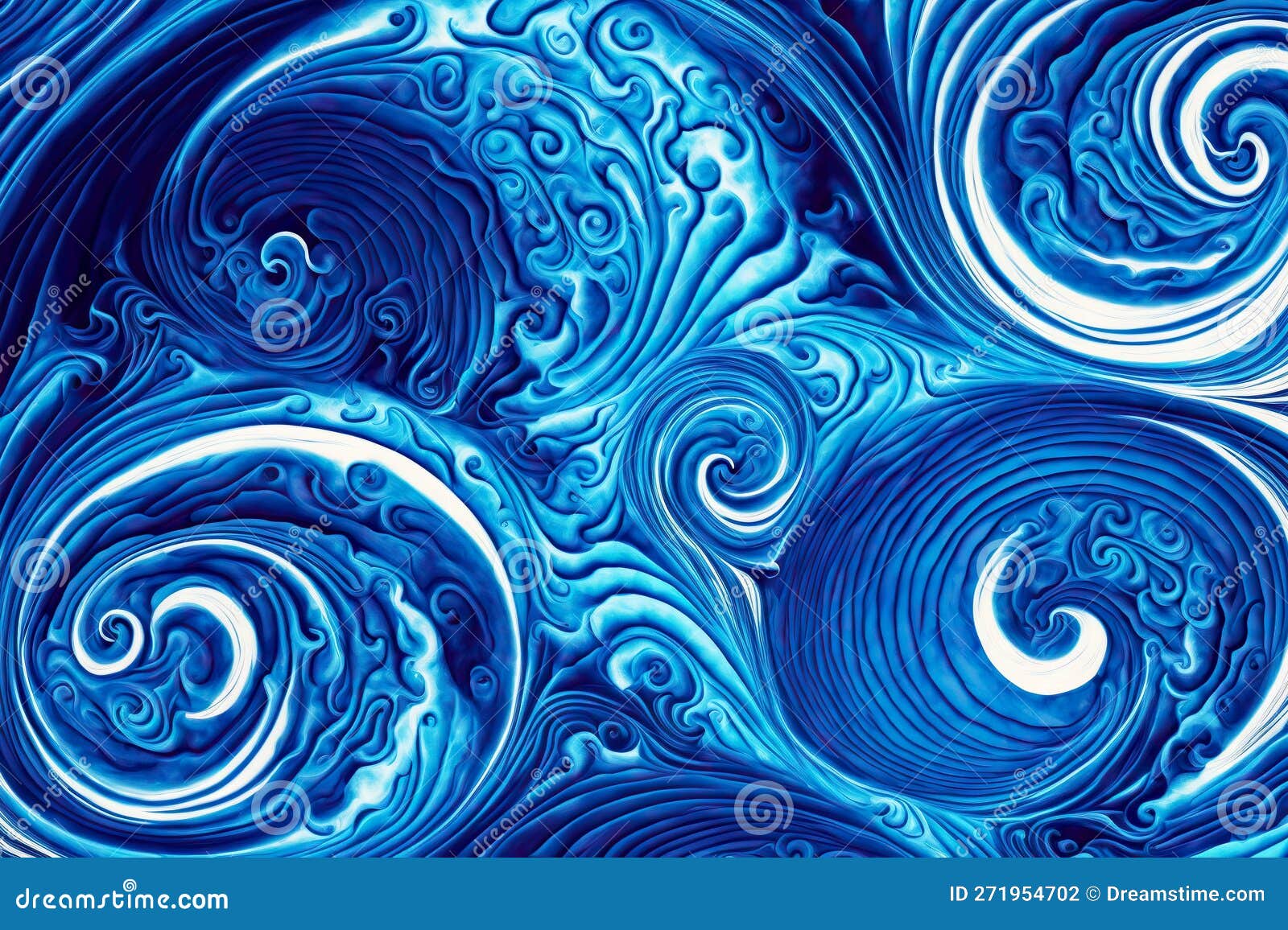 Blue Marble Acrylic Seamless Pattern with Water Wave and Swirl Texture ...