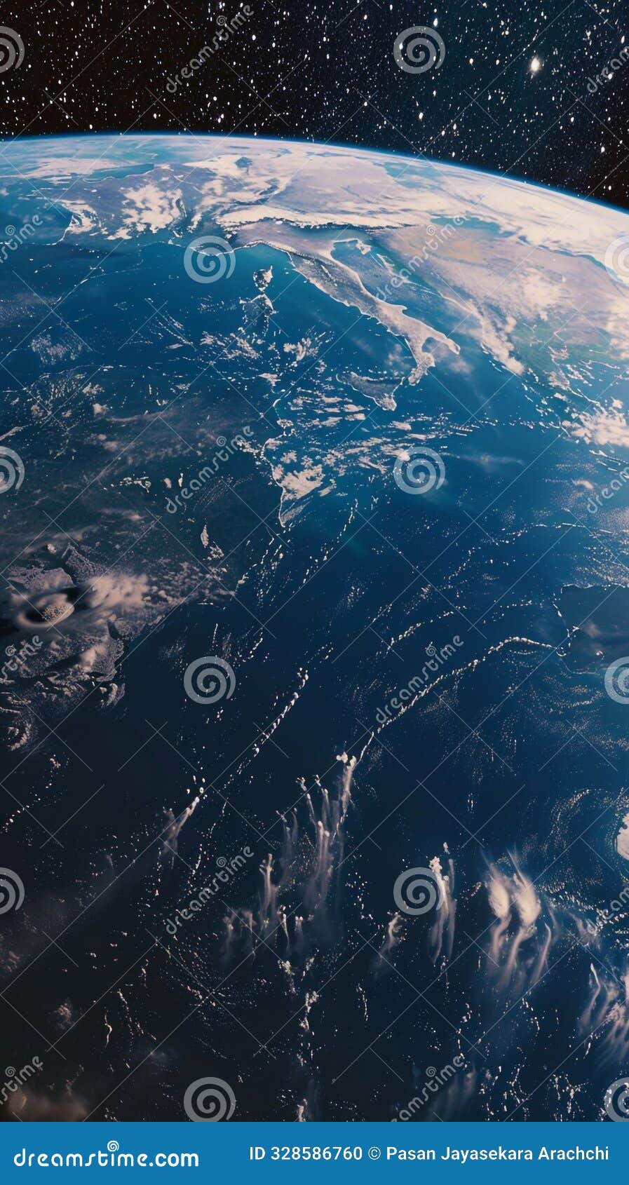 Blue Marble Earth Photographed from Space Stock Illustration ...