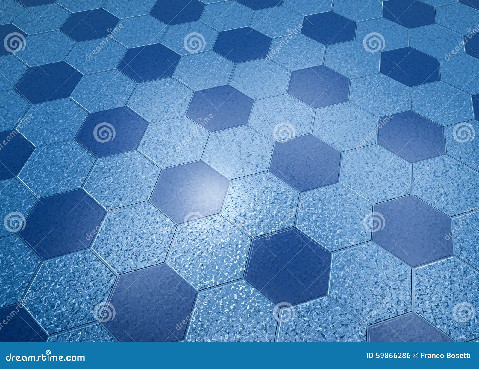 Blue Marble Floor Hexagonal Tiles Stock Illustration - Illustration of ...
