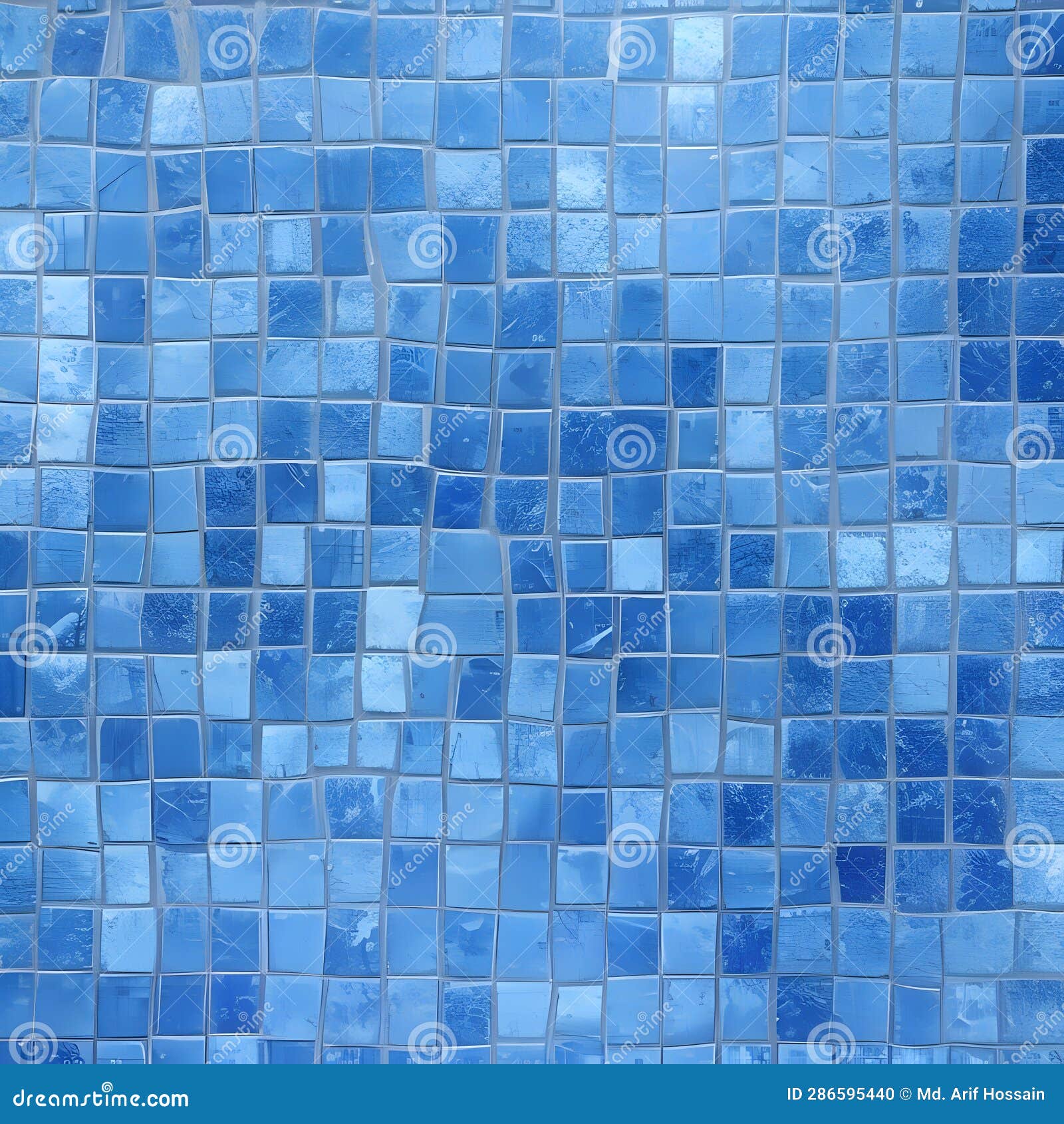Blue Marble Mosaic Tile Texture Pattern Generated by Ai Stock ...