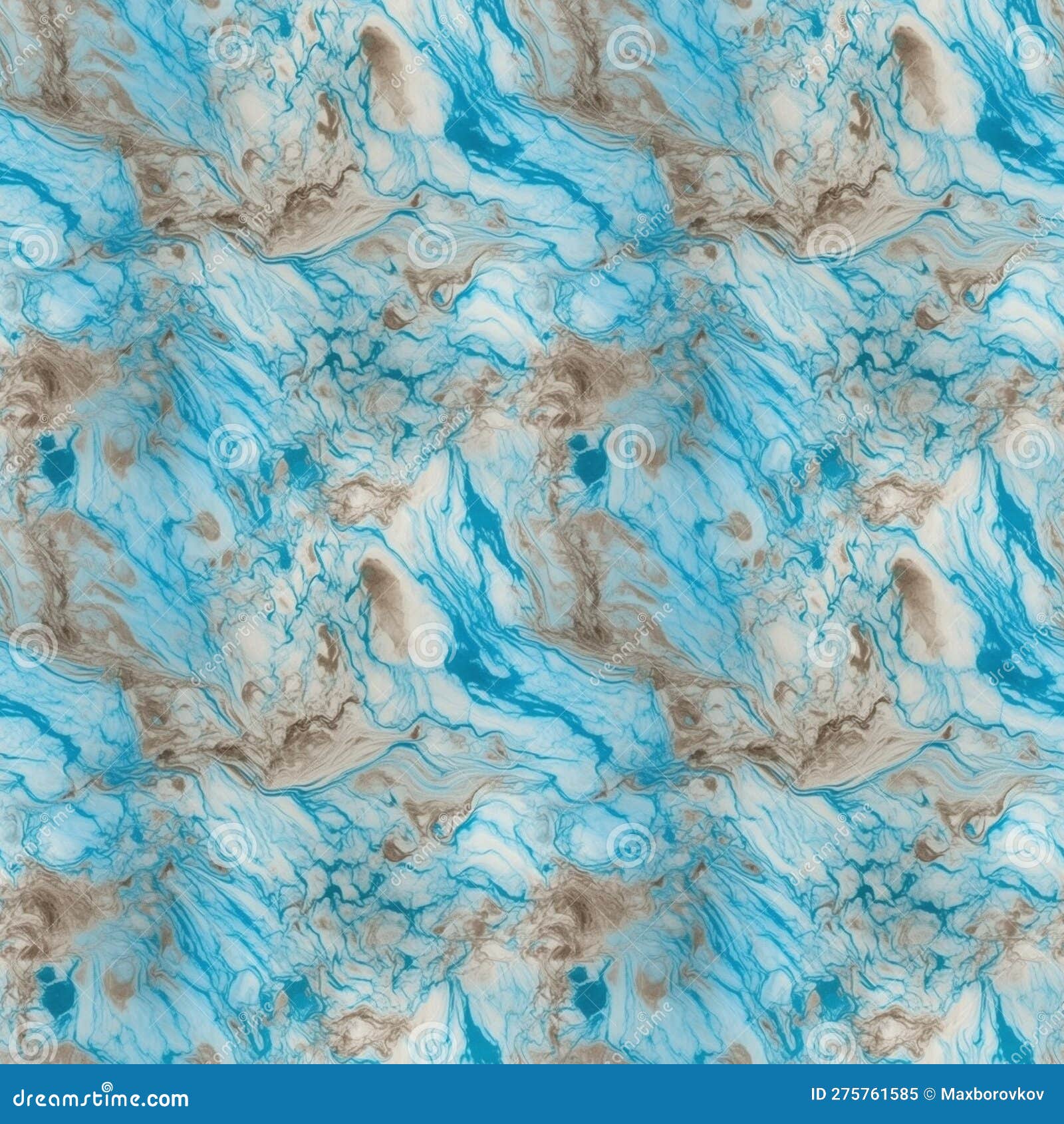 Blue Marble Pattern with Grey and Brown Inclusions. AI Generative ...