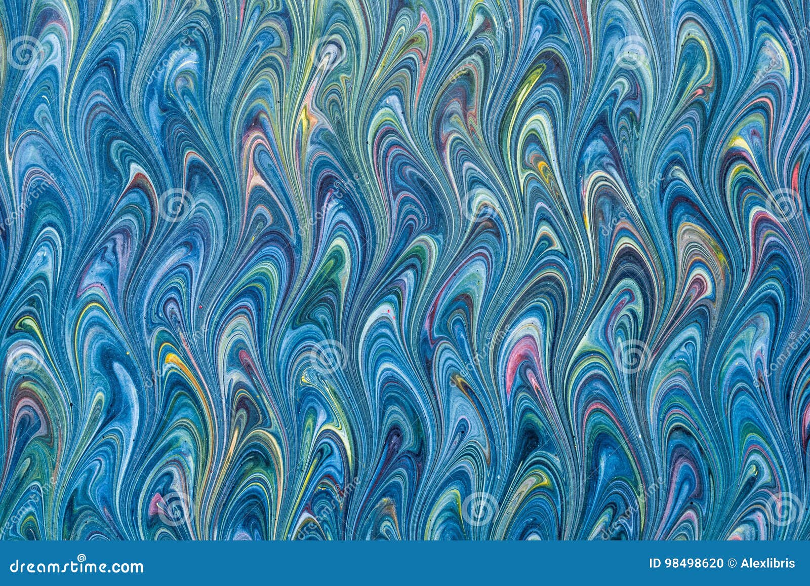 Blue marbled paper stock illustration. Illustration of bright - 98498620