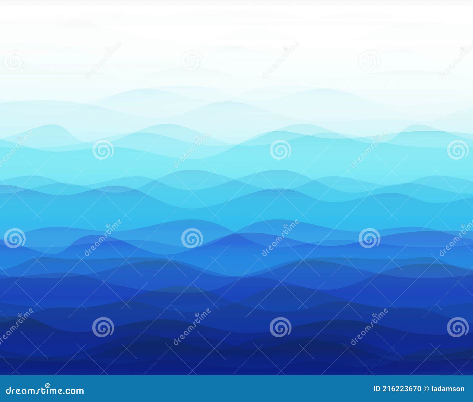 Blue Marine Background with Line Stock Vector - Illustration of blue ...