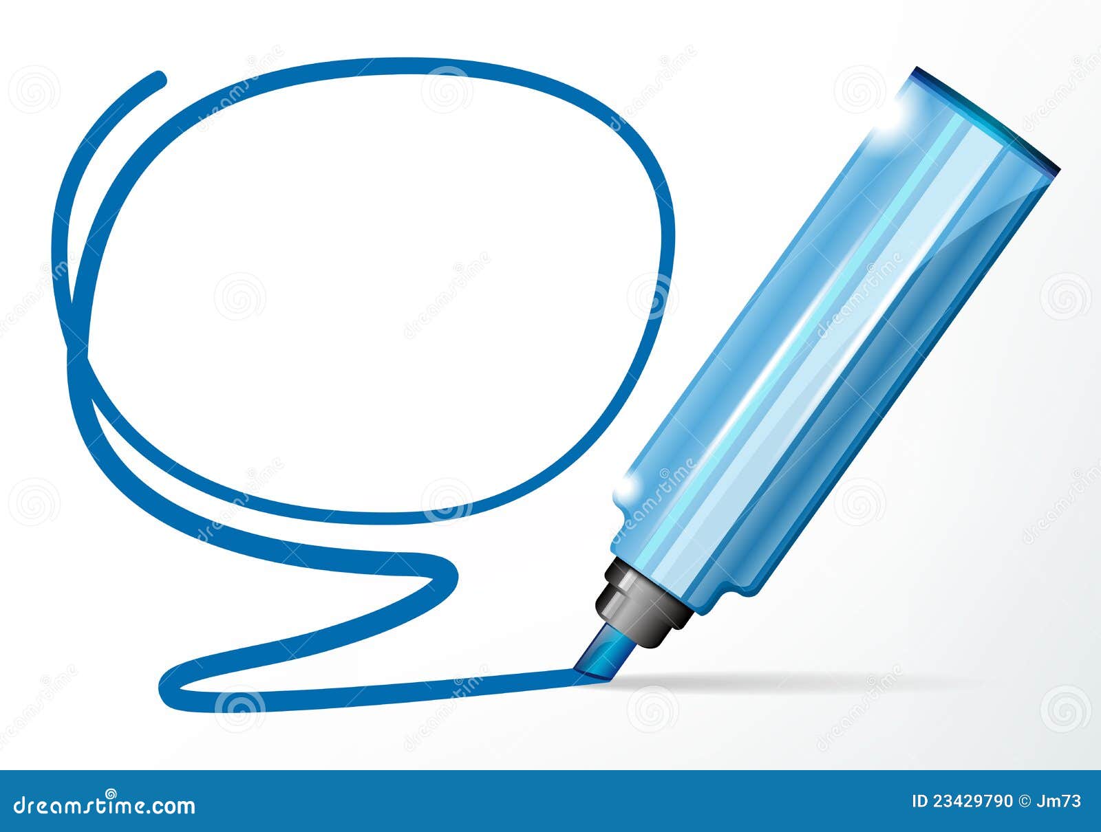Blue Marker Alphabet Cartoon Vector | CartoonDealer.com #19130497