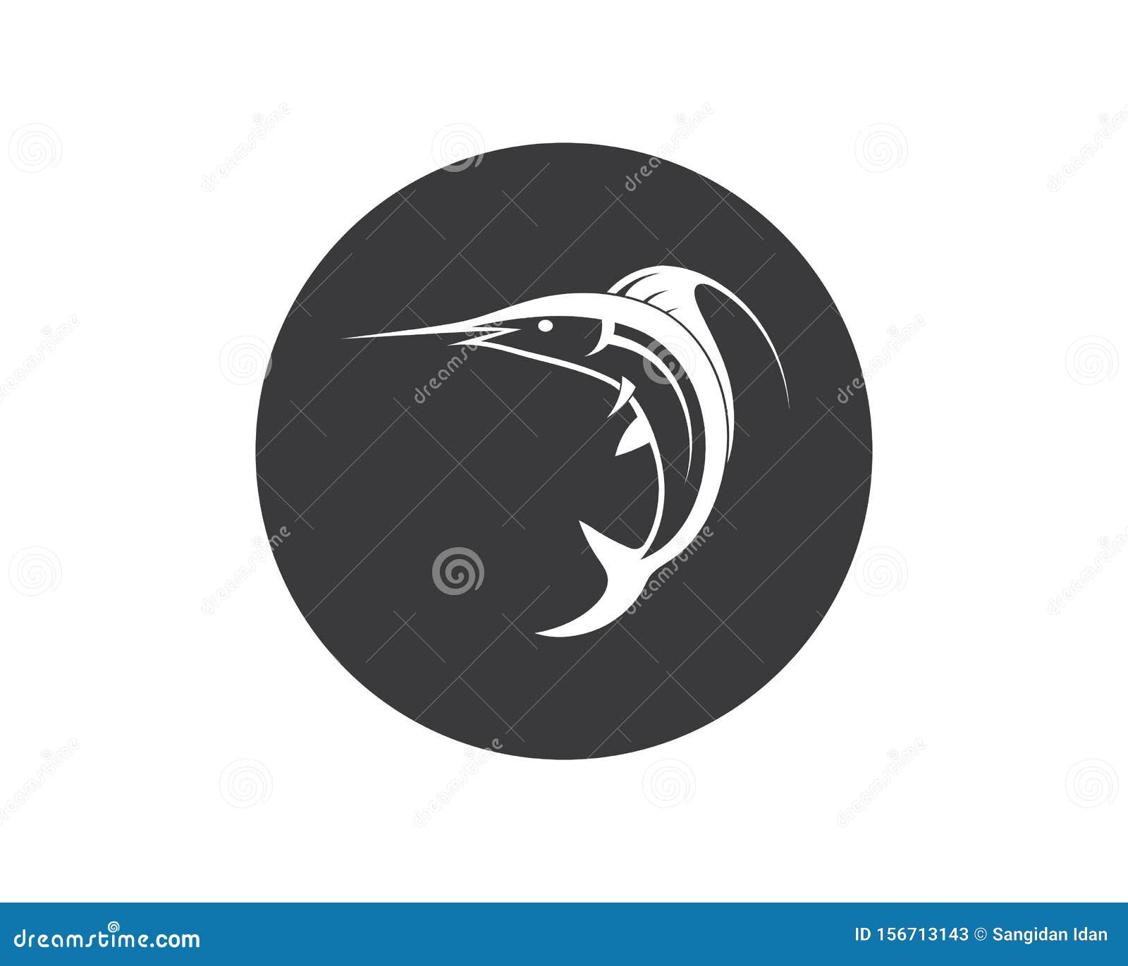 Blue Marlin Fish Icon Logo Illustration Stock Vector - Illustration of ...