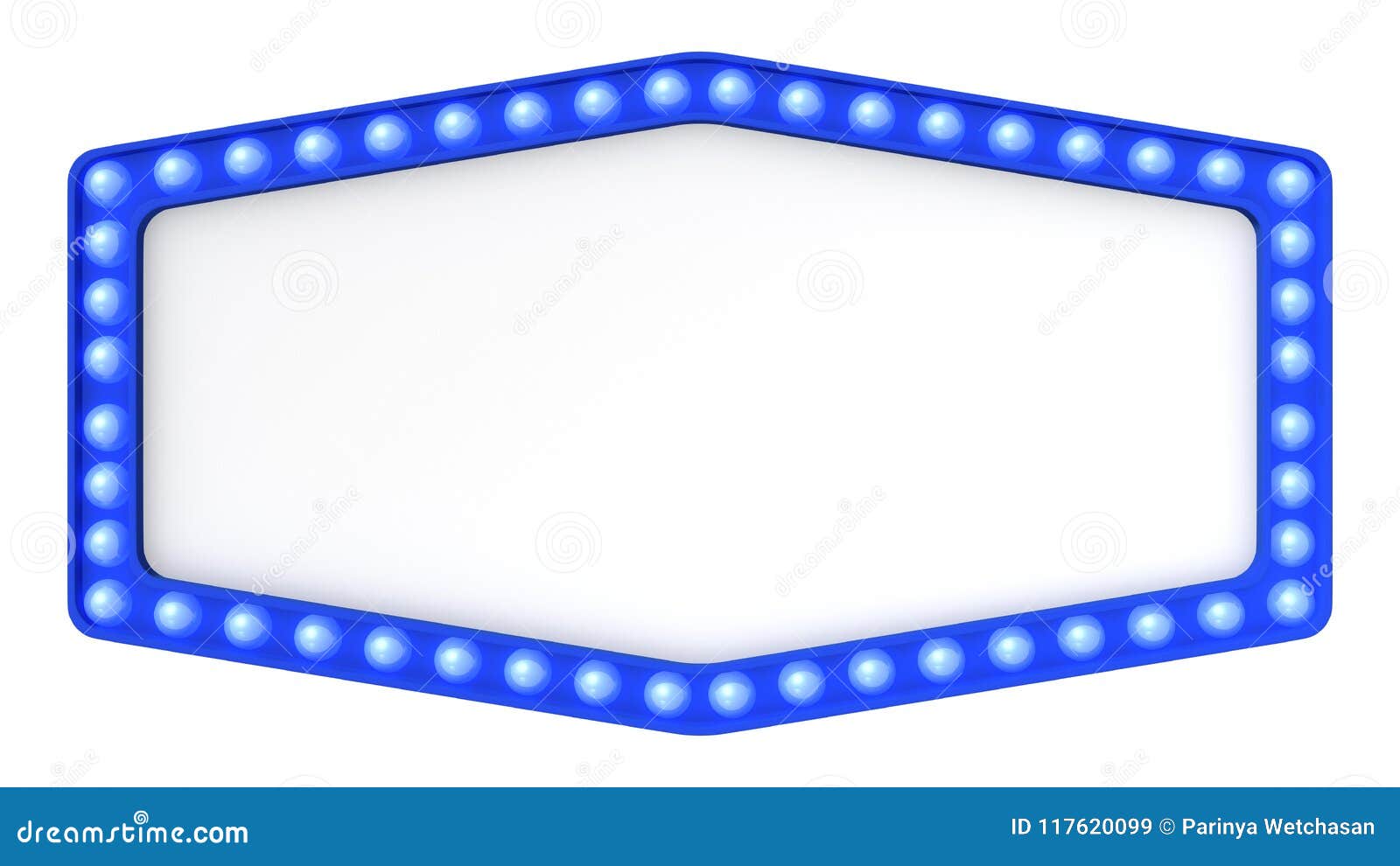 Blue Marquee Light Board Sign Retro on White Background. 3d Rendering ... Blue Marquee Light Board Sign Retro on White Background. 3d Rendering ...