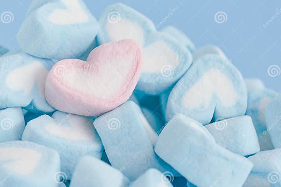 Blue Marshmallow Background Stock Photo - Image of romance, happy ...