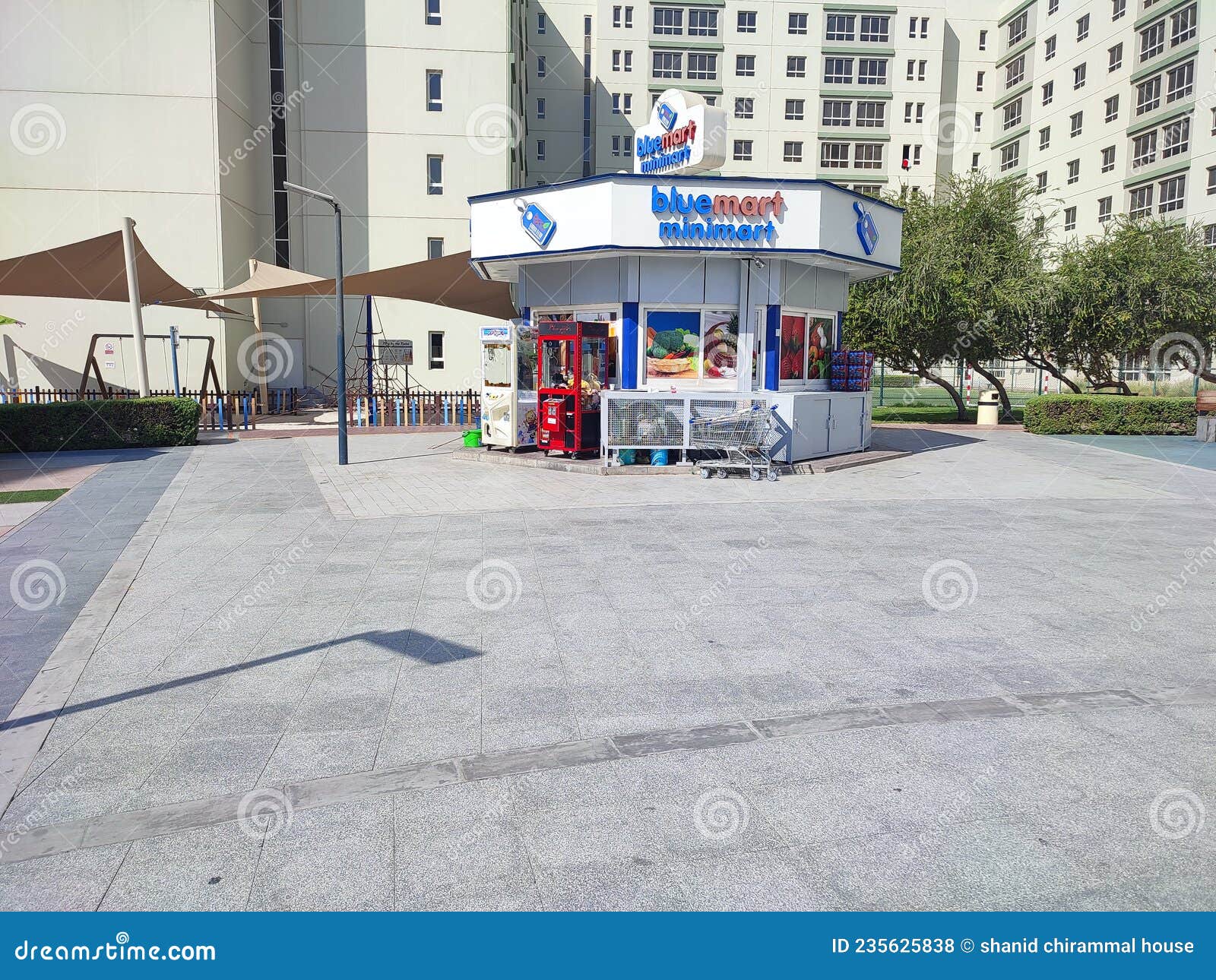 Blue Mart Mini Mart in Al Khail Gate Residents Editorial Stock Photo ...