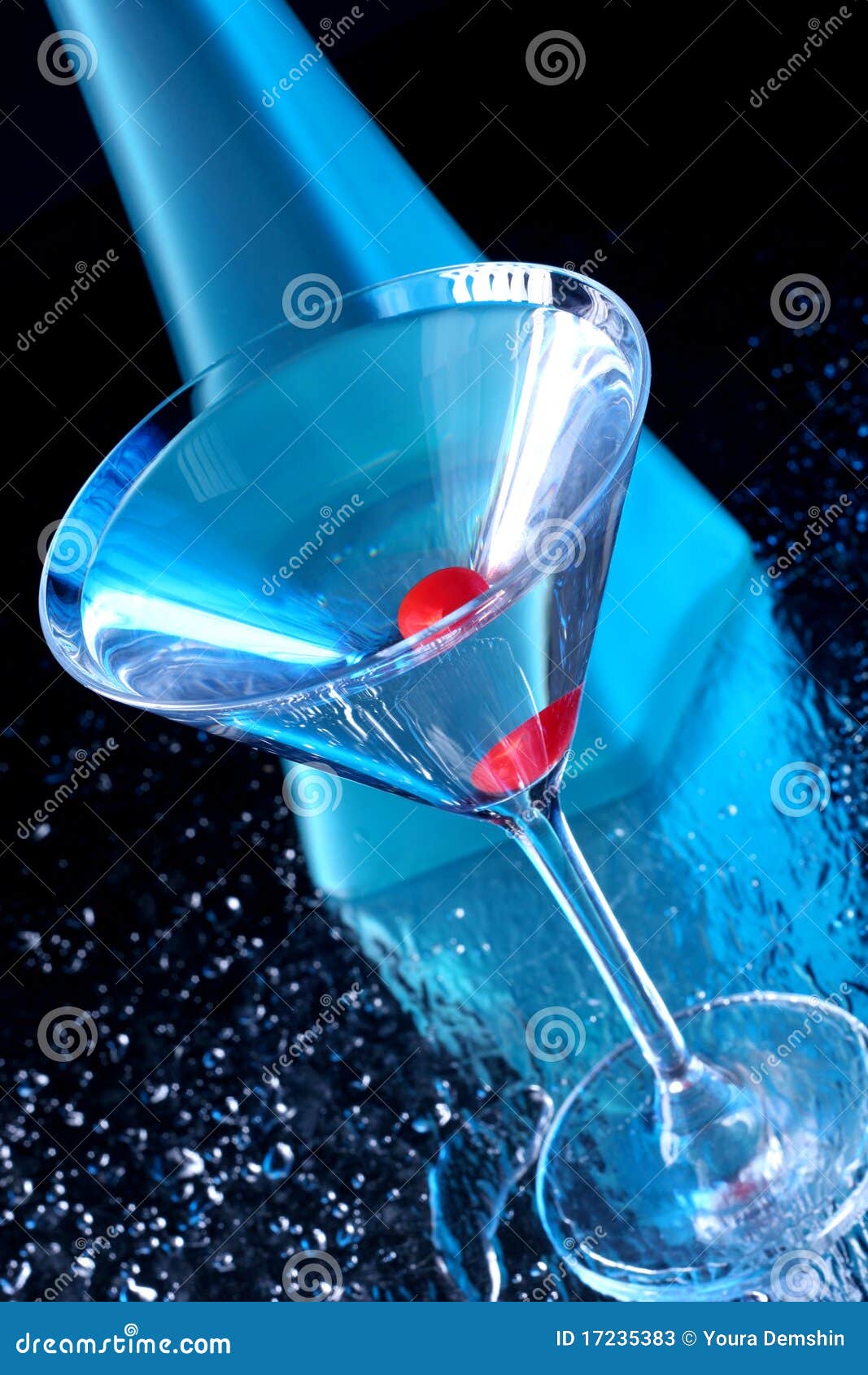 Blue martini stock image. Image of coloured, alcoholic - 17235383