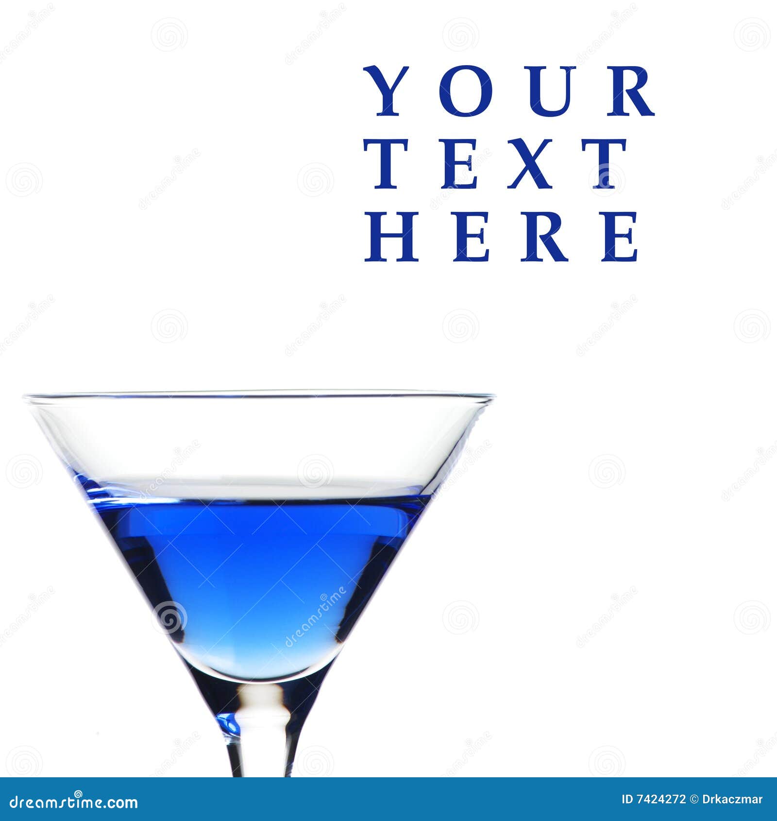 Blue martini stock photo. Image of white, drink, glass - 7424272