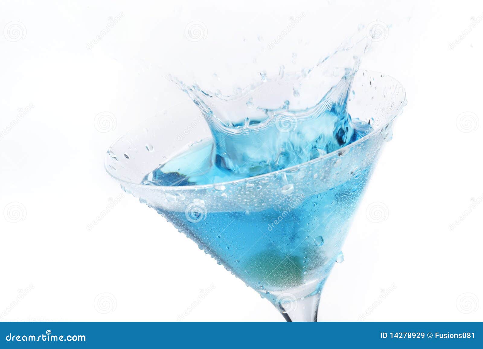 Blue Martini Cocktails Row With Alcohol Royalty-Free Stock Photo ...