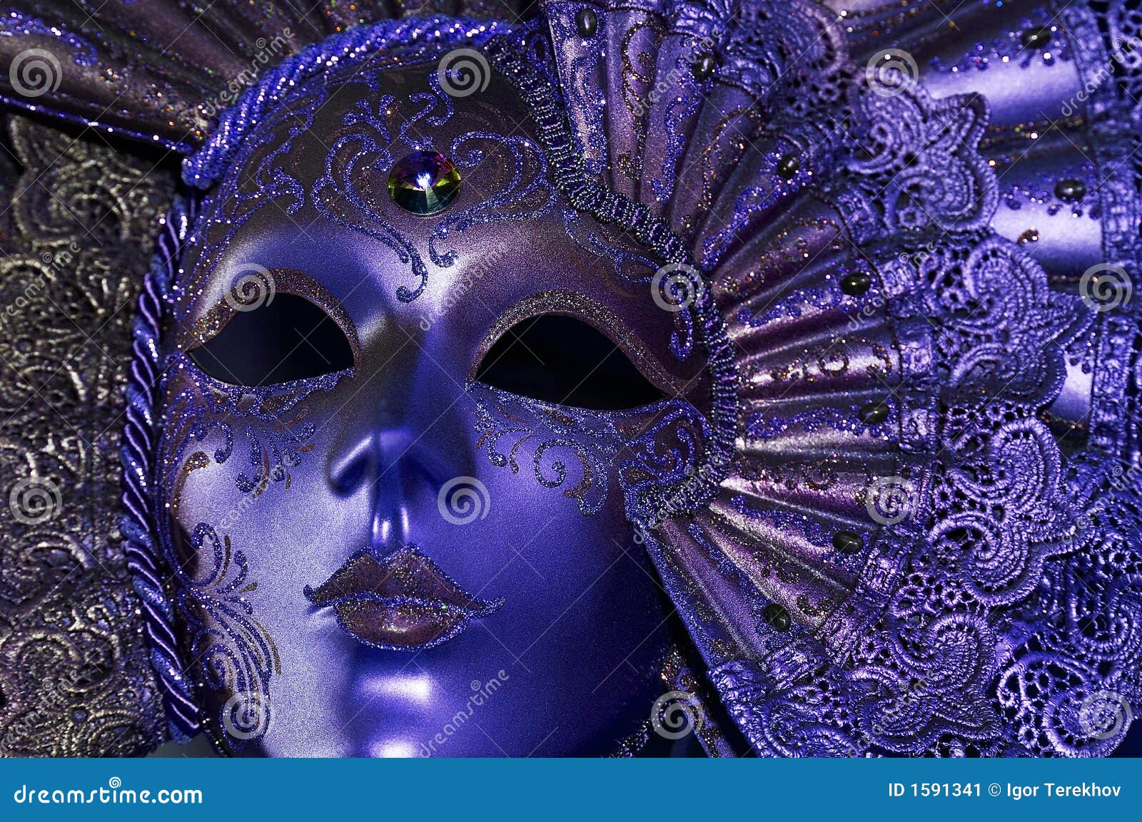Blue mask stock image. Image of beauty, gold, dreams, mysterious - 1591341