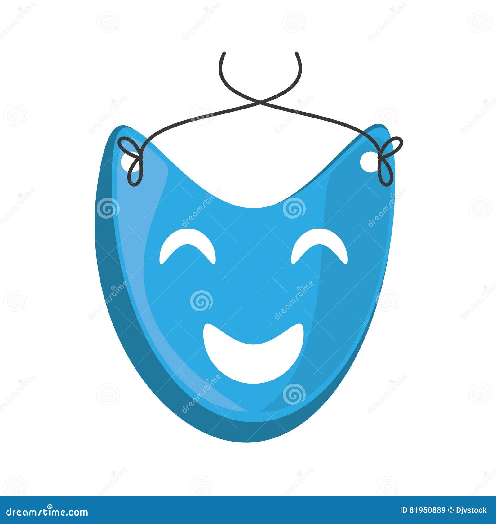 Blue Mask Happy Theater Graphic Stock Vector - Illustration of graphic ...