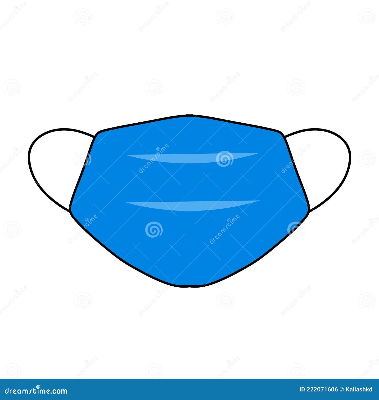 Blue Mask Illustration Design Over White Background Stock Illustration ...