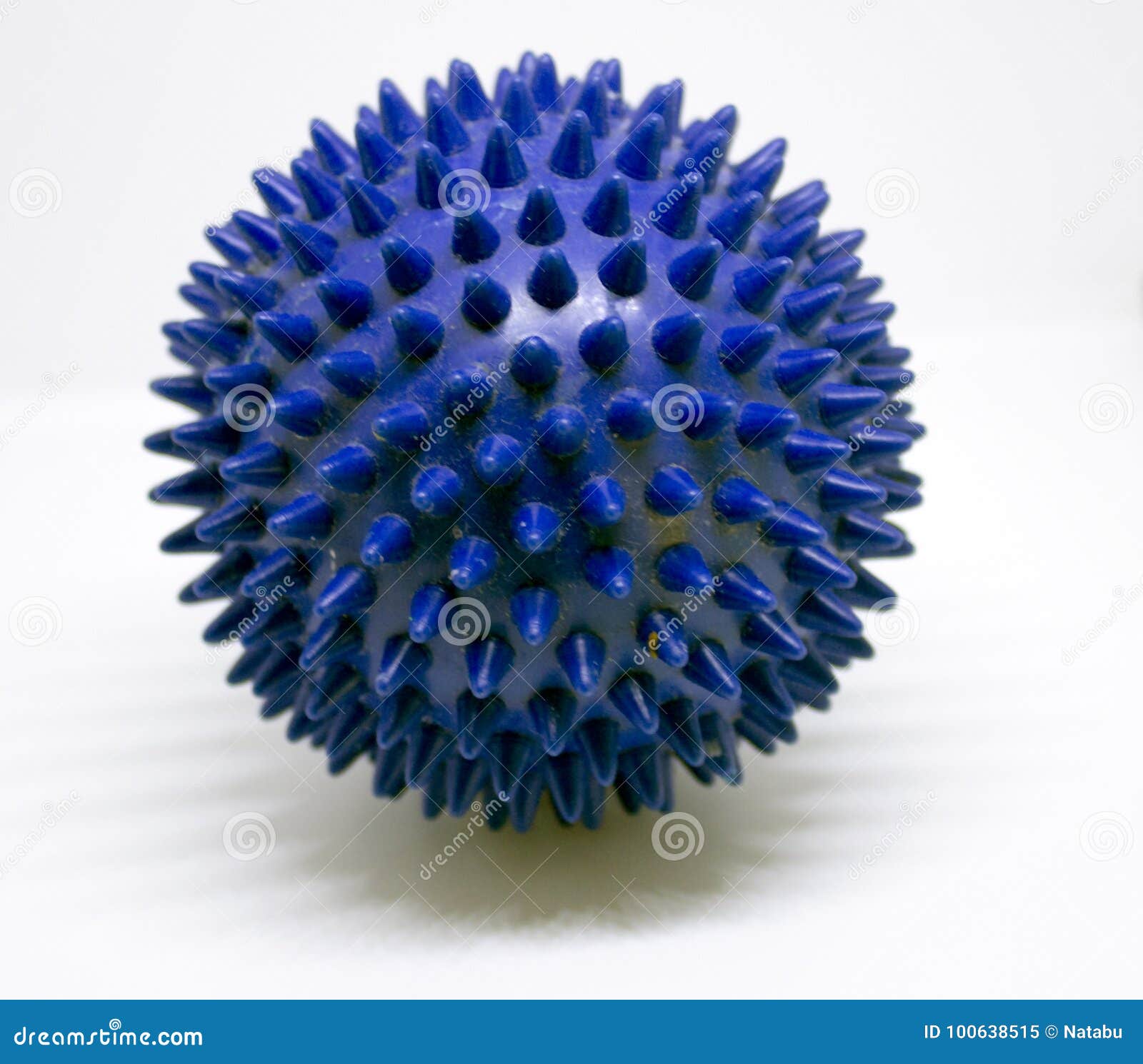 Blue massage spiky ball stock image. Image of isolated - 100638515