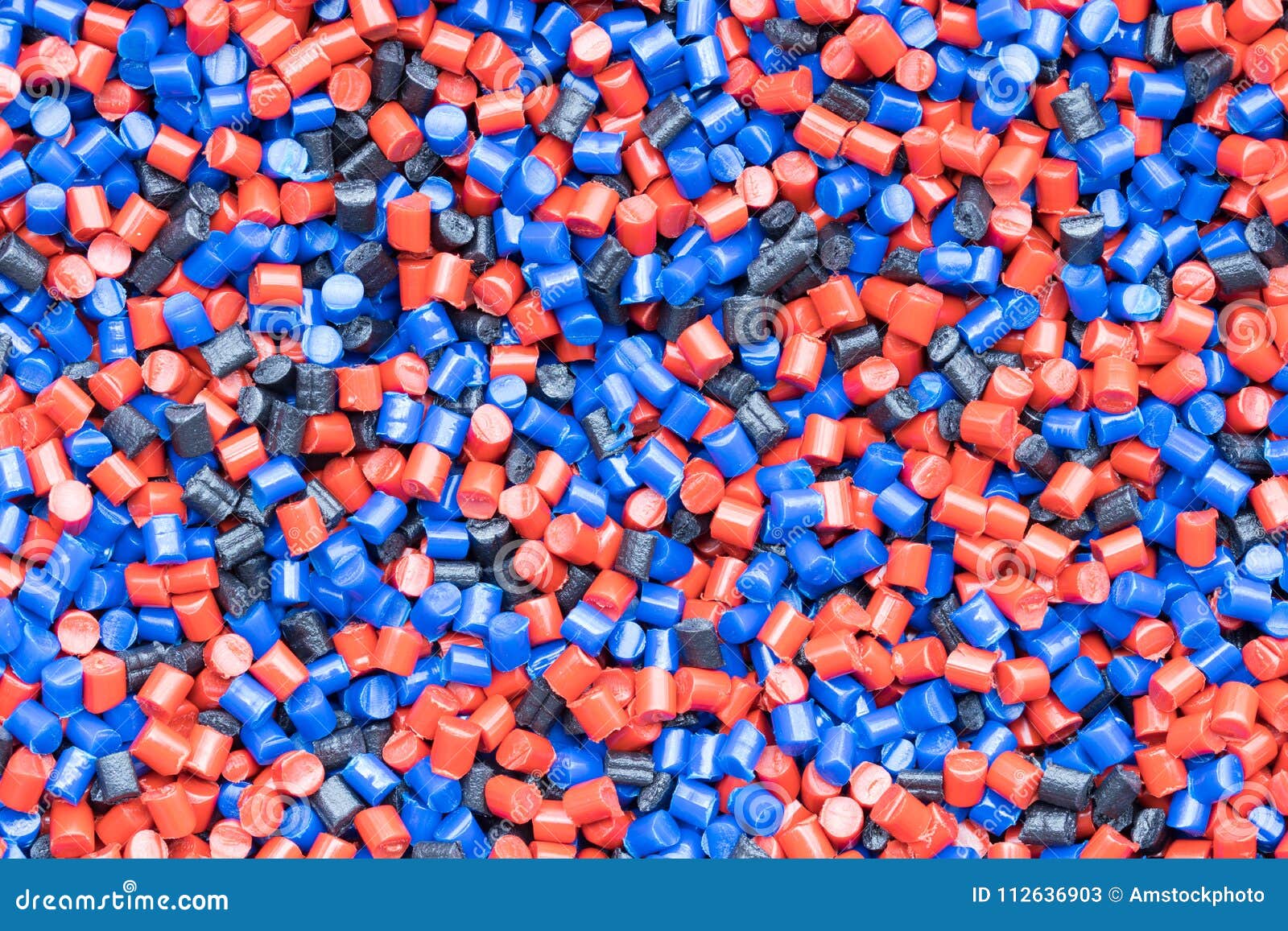 Blue Masterbatch in Plastic Bag on White Background Stock Image - Image ...