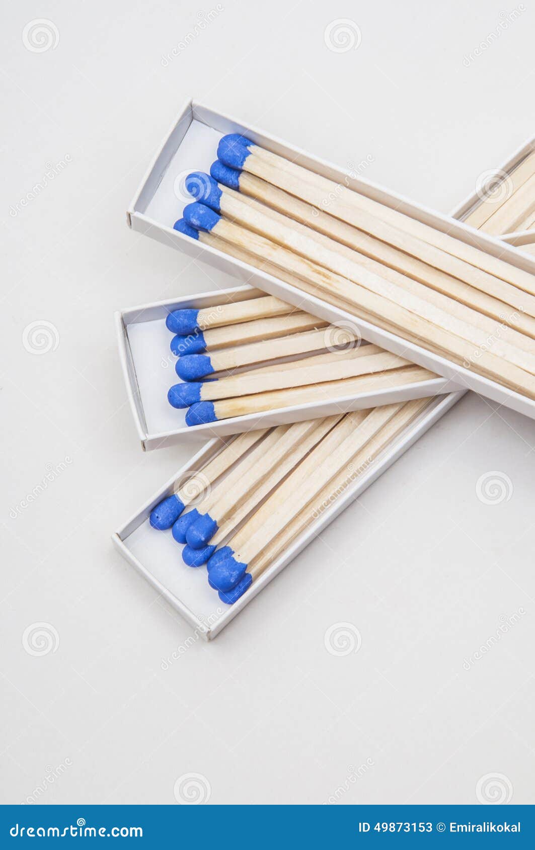 Blue match stock image. Image of isolated, matchstick - 49873153
