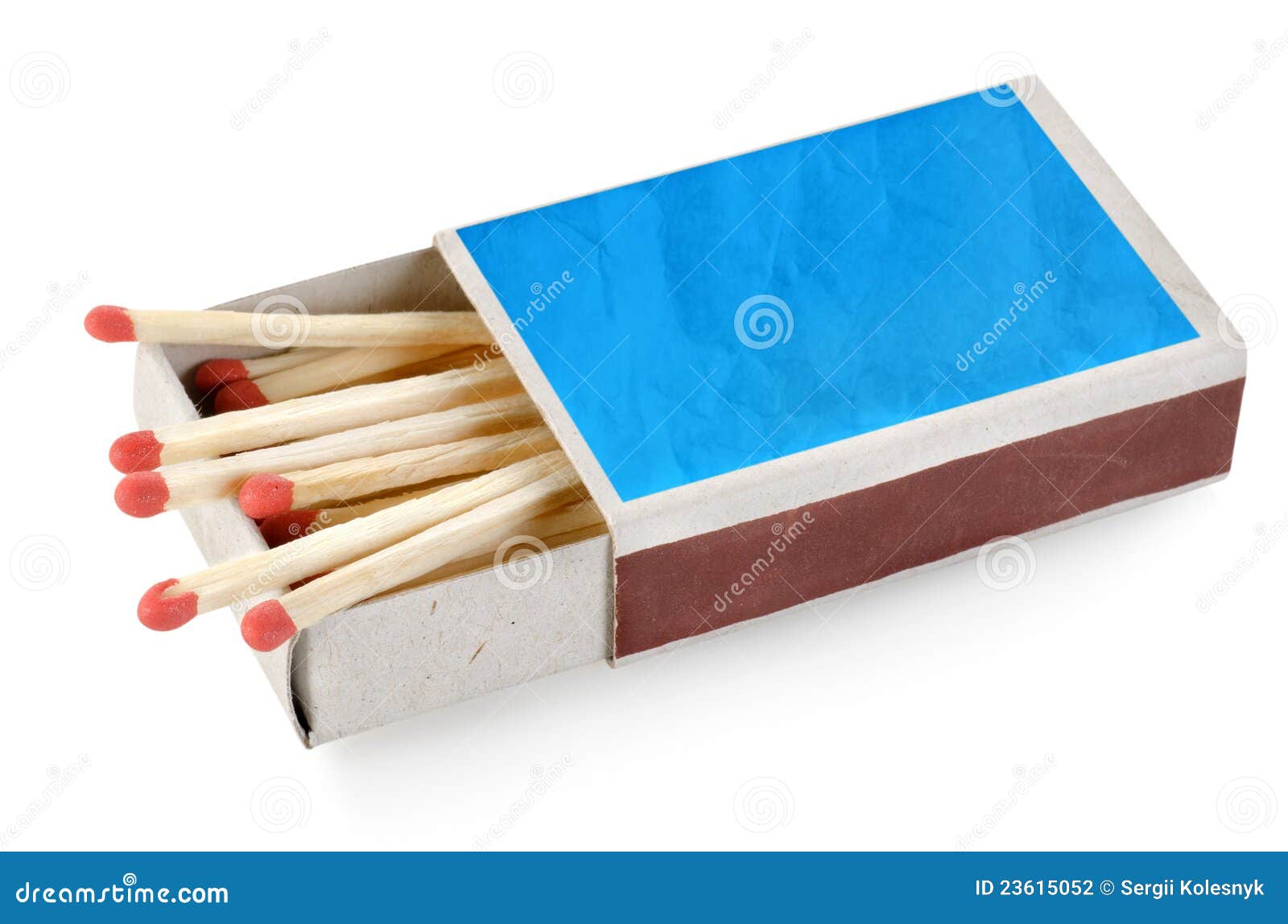 Blue matchbox isolated stock photo. Image of background - 23615052