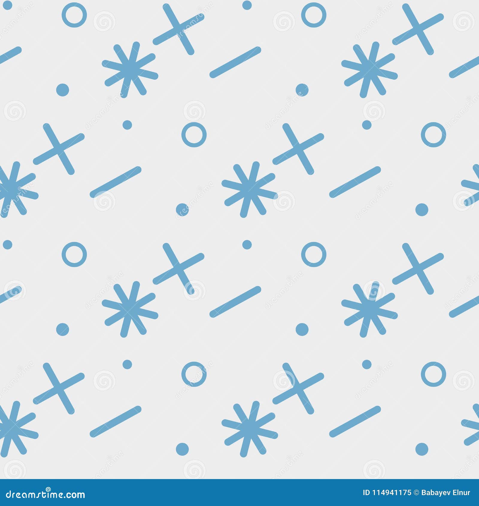 Blue Math Symbol Pattern. Mathematic Geometric Seamless . Abstract ...