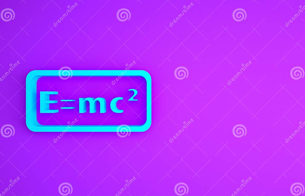 Blue Math System of Equation Solution Icon Isolated on Purple ...