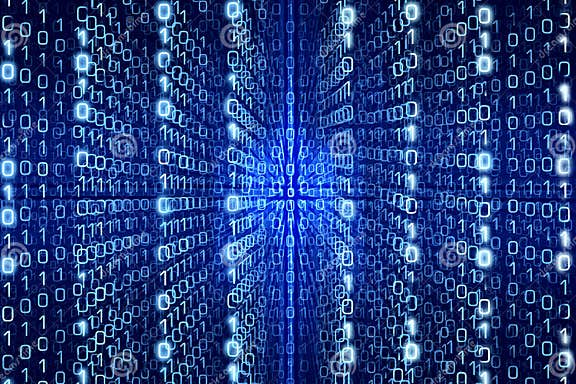 Blue Matrix Abstract Digital Background Stock Illustration ...