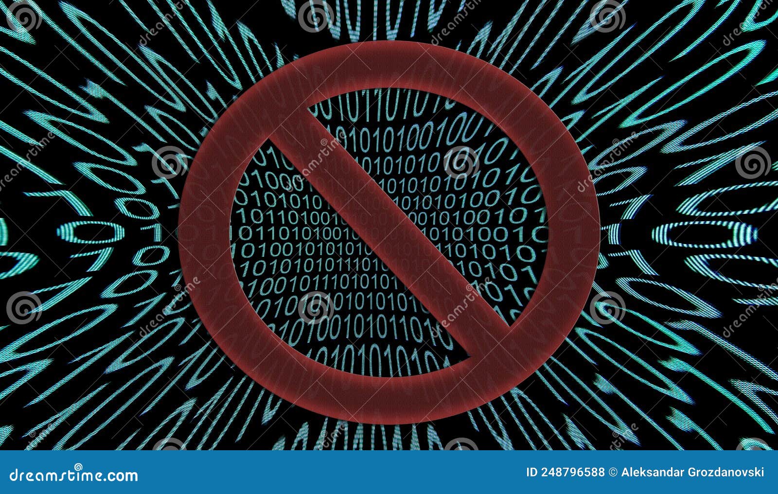 Blue Matrix Background of Binary Numbers. Matrix of Computer Data Stock ...