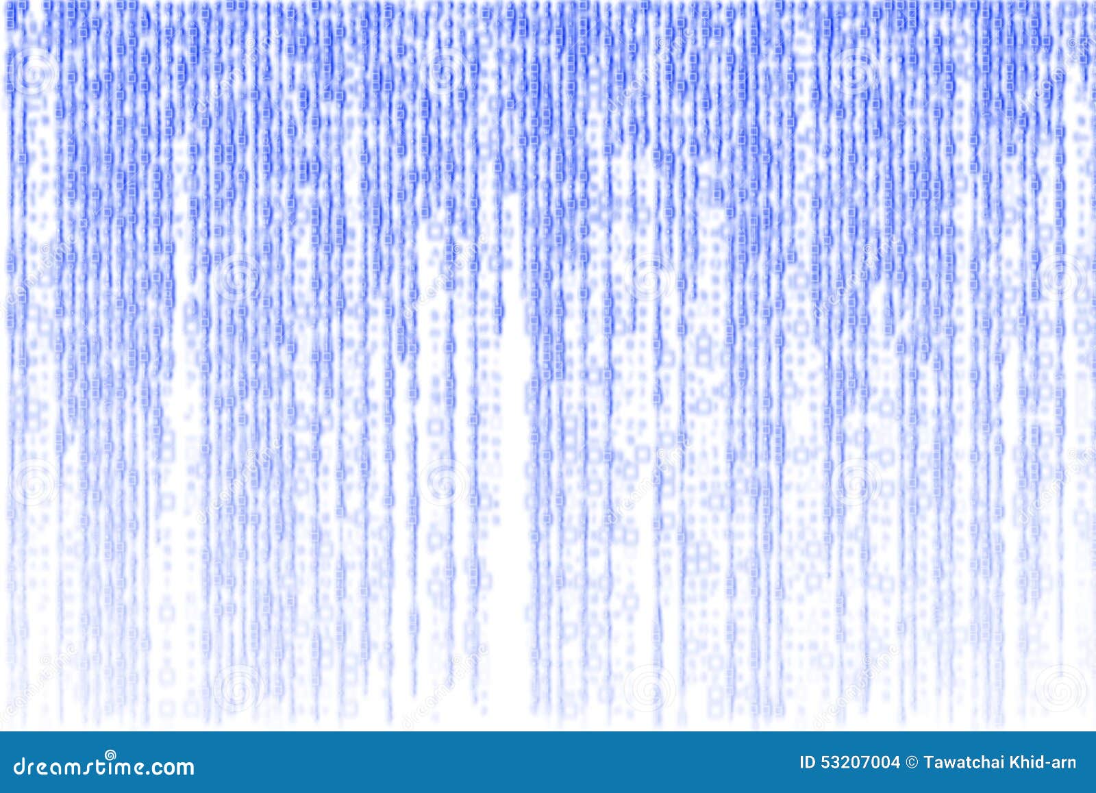 Blue Matrix Digital Generated on White Background Stock Illustration ...