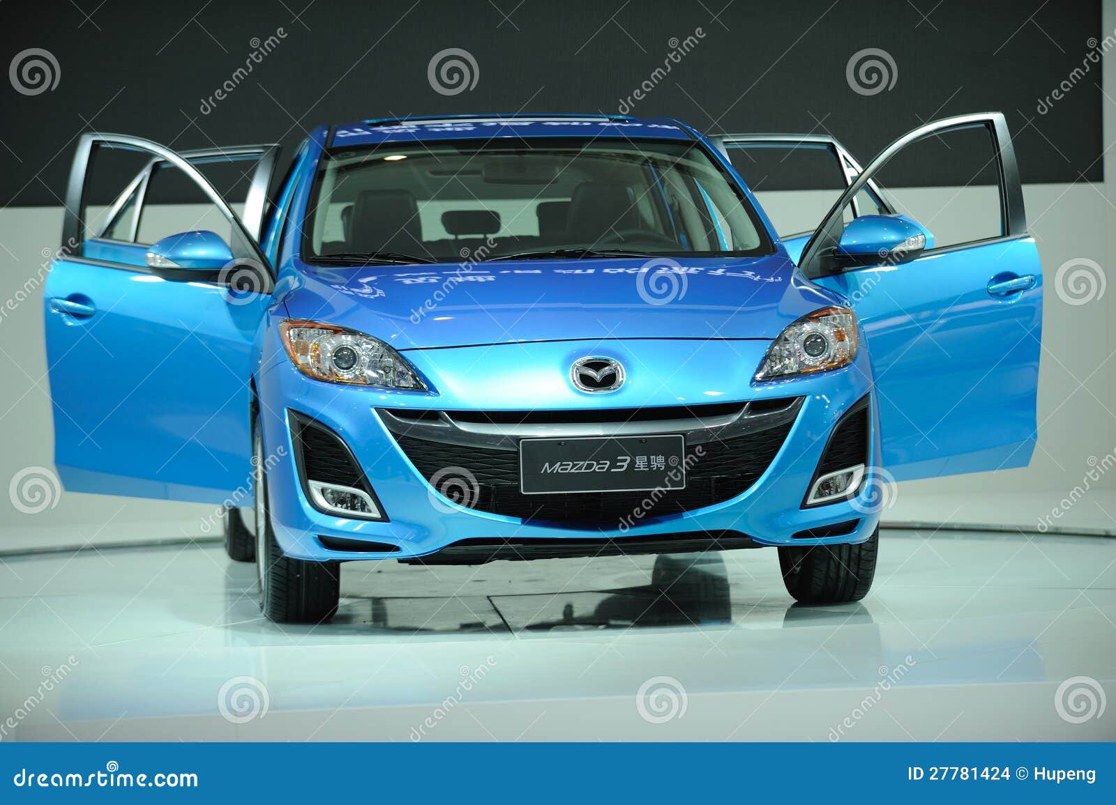 Blue mazda 3 editorial stock image. Image of chinese - 27781424