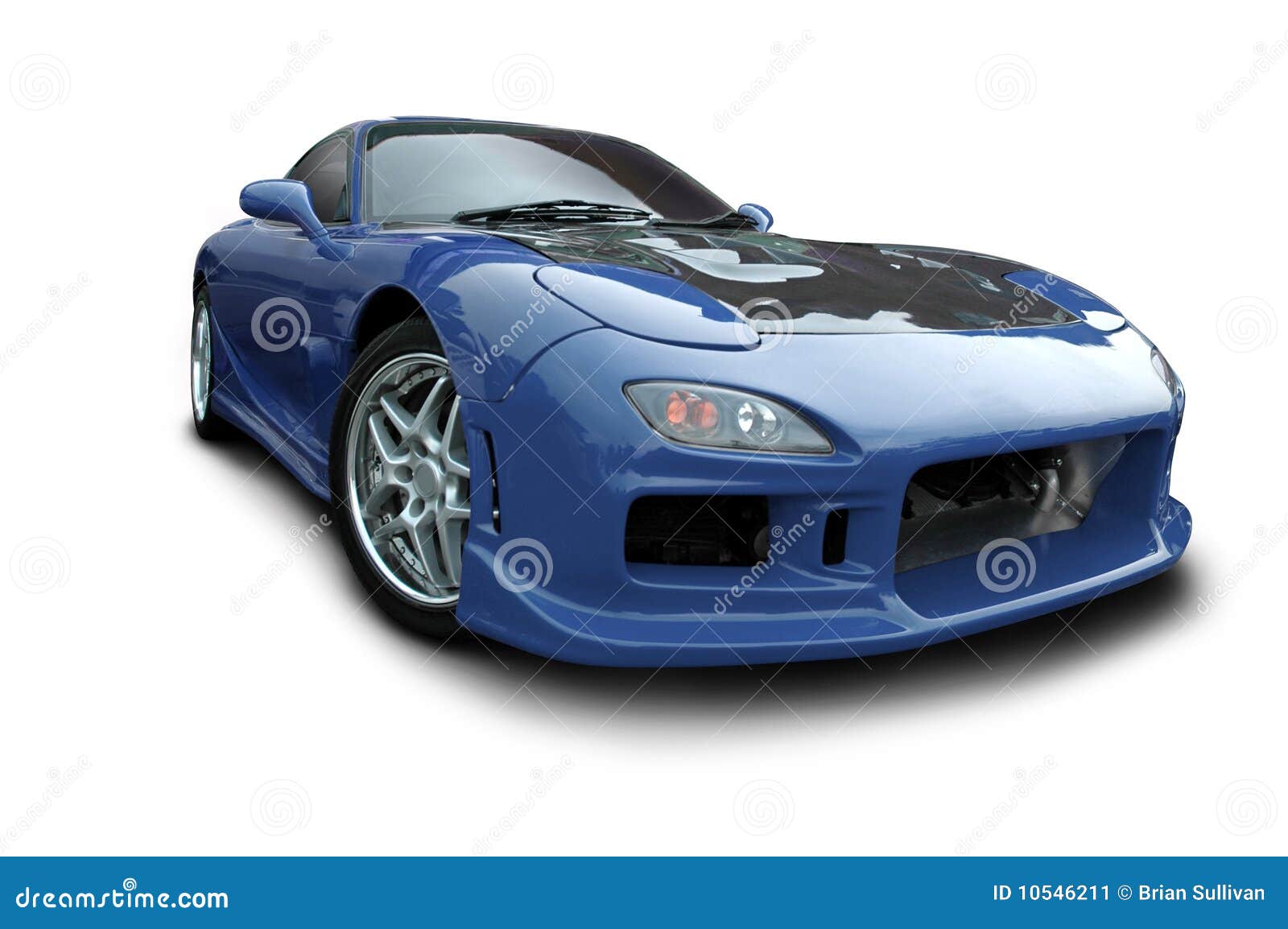 Blue Mazda RX-7 stock image. Image of transportation - 10546211
