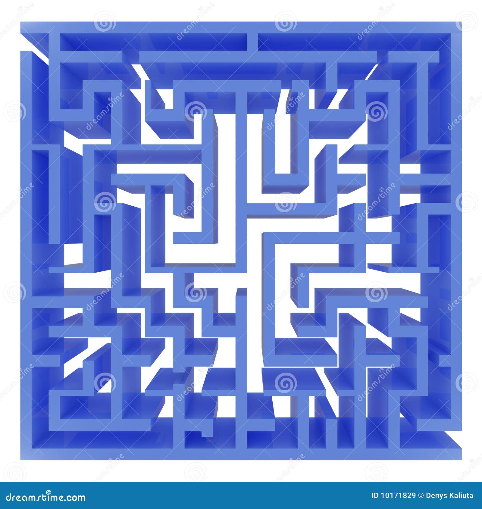 Blue_maze stock illustration. Illustration of intelect - 10171829