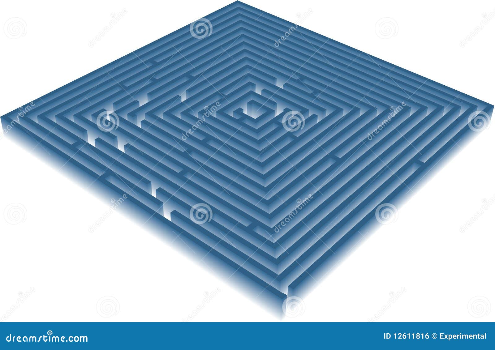Blue maze stock illustration. Illustration of maze, endless - 12611816