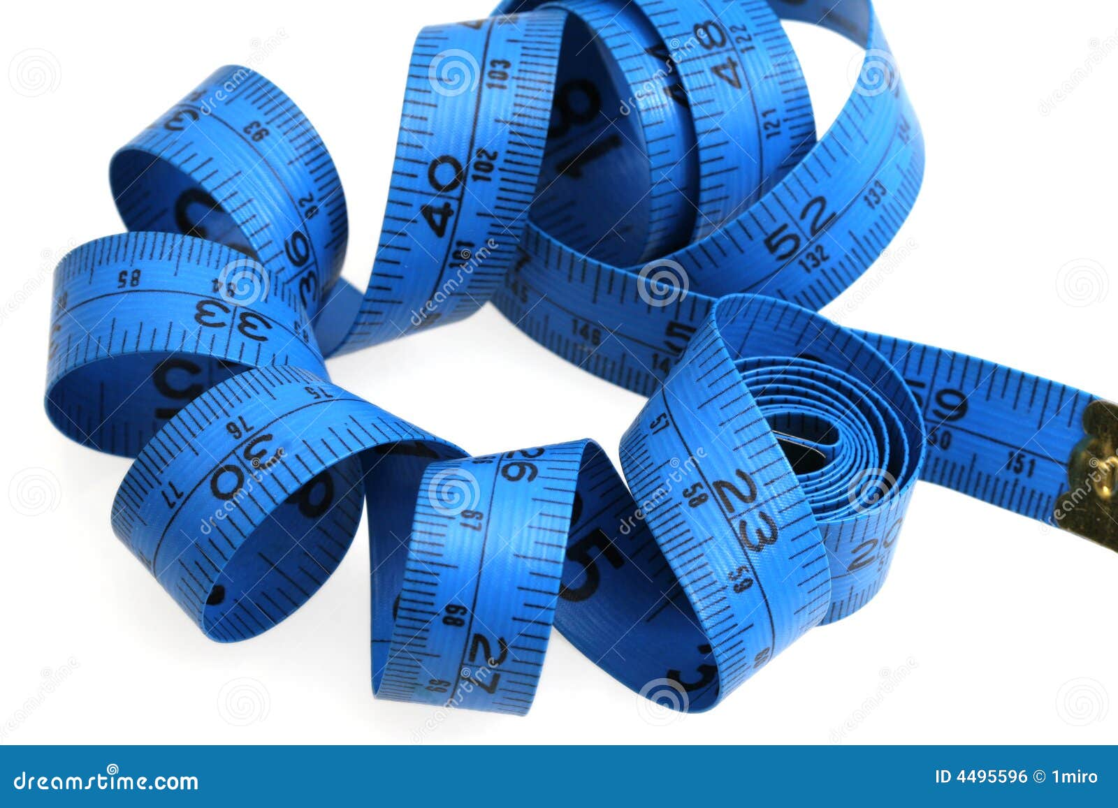 Blue measure tape stock photo. Image of coil, coiled, diet - 4495596