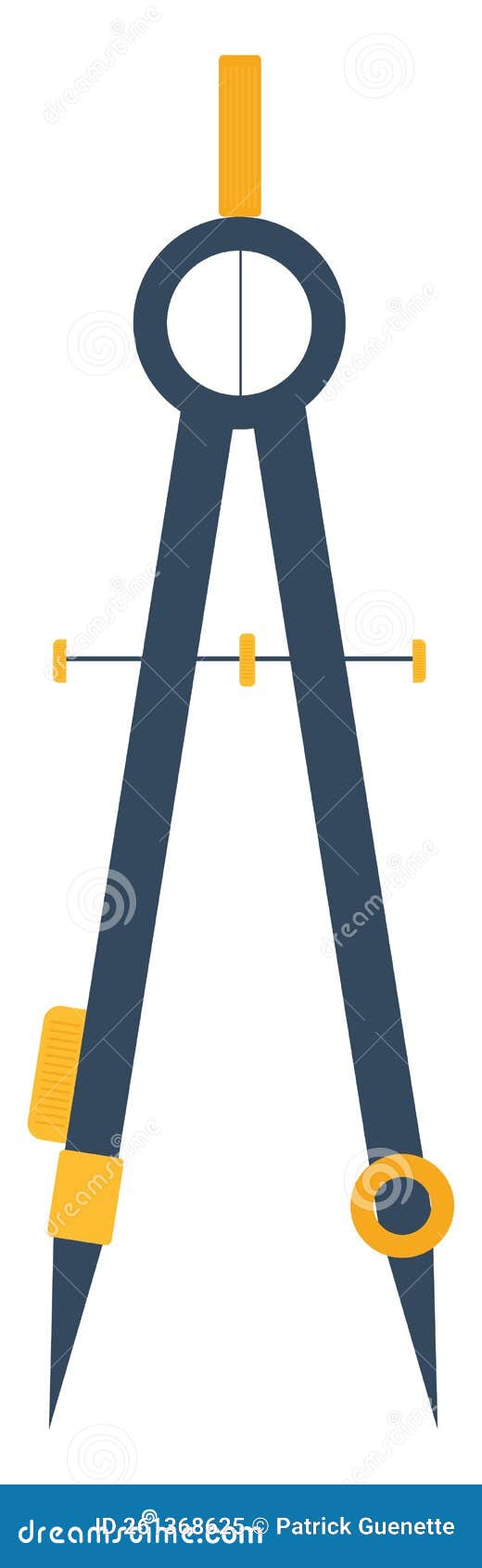 Blue Measuring Compass, Icon Stock Vector - Illustration of direction ...