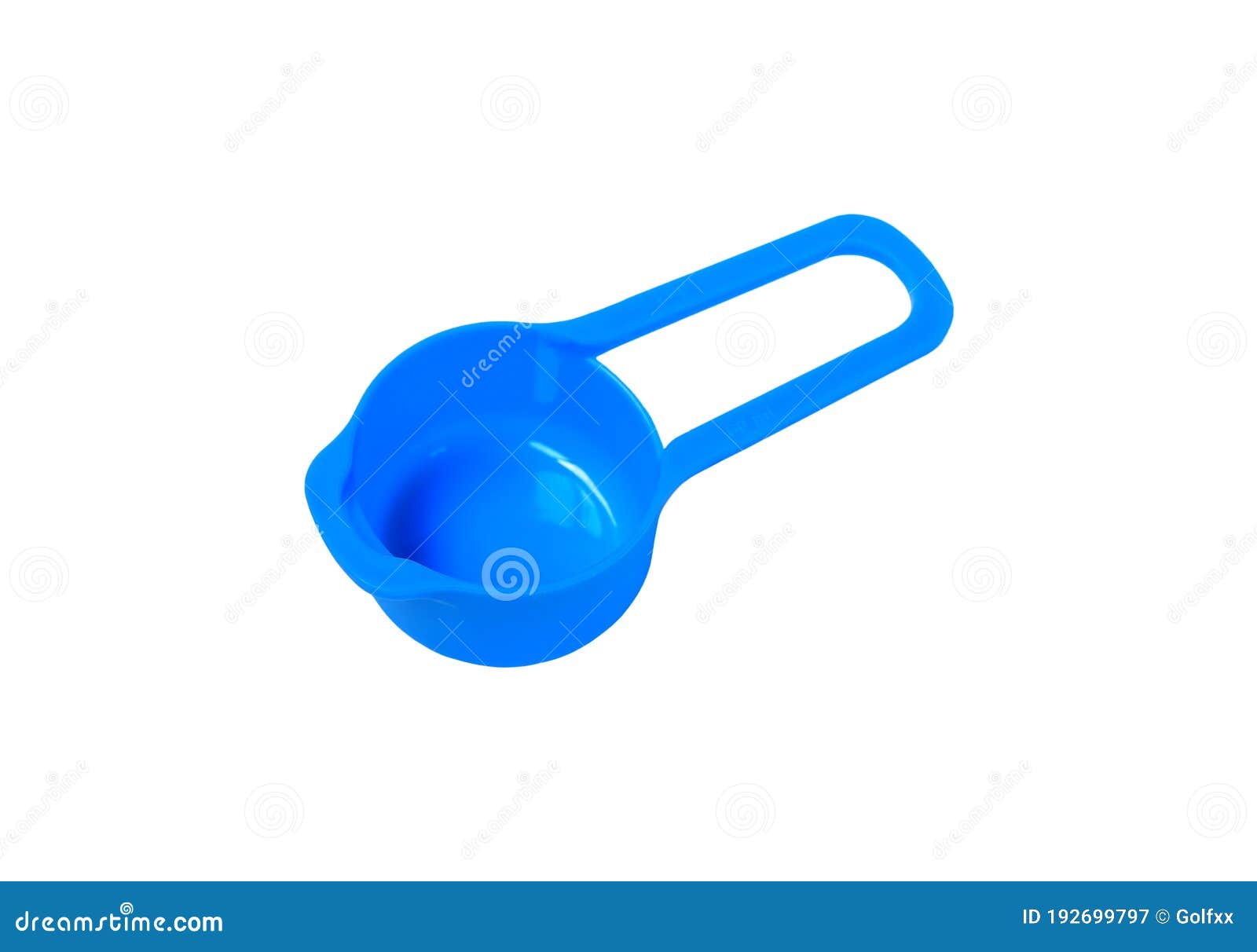 Blue Measuring Cup Isolated on White Background Stock Image - Image of ...